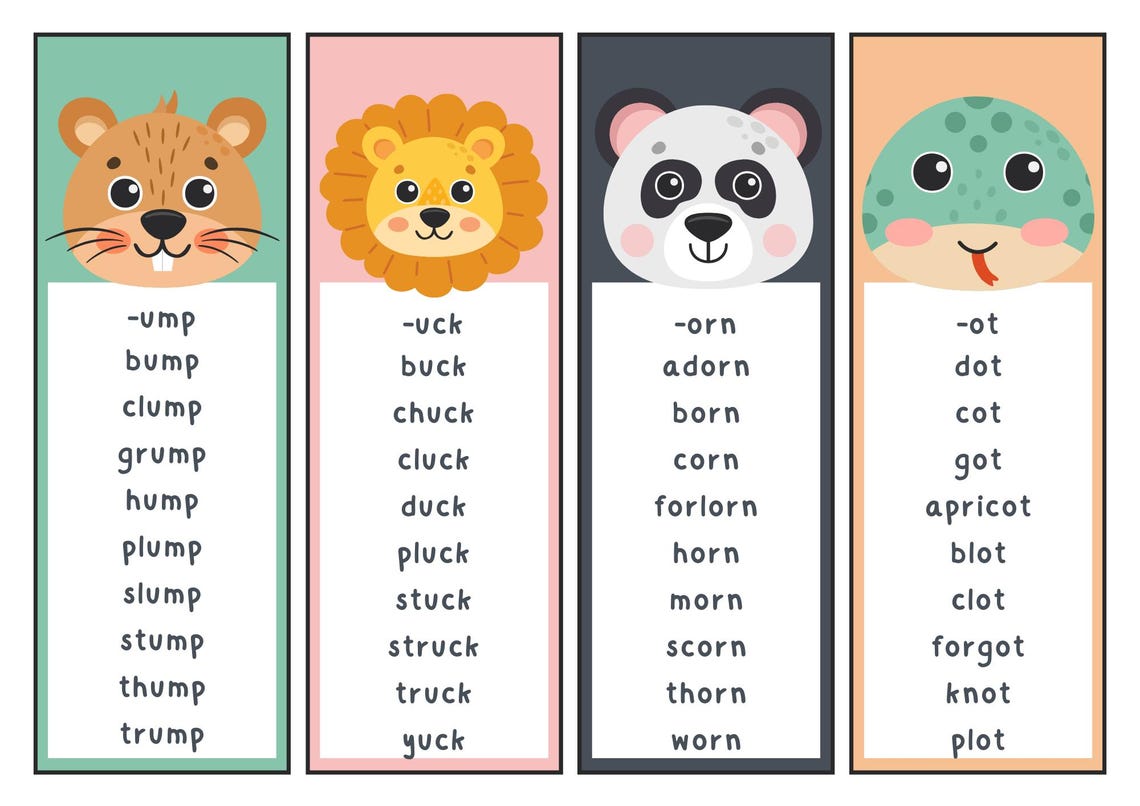 CVC Word Family Flashcards: Kindergarten Homeschool Phonics (PDF ...