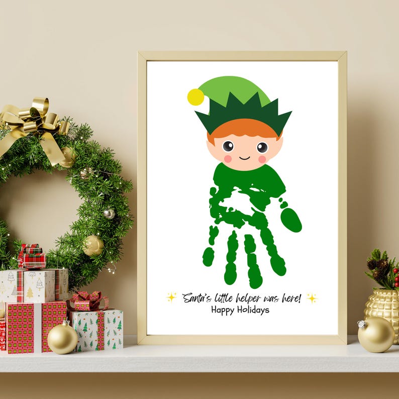 Christmas Handprint Craft Bundle, Christmas Handprint Art, Printable ...