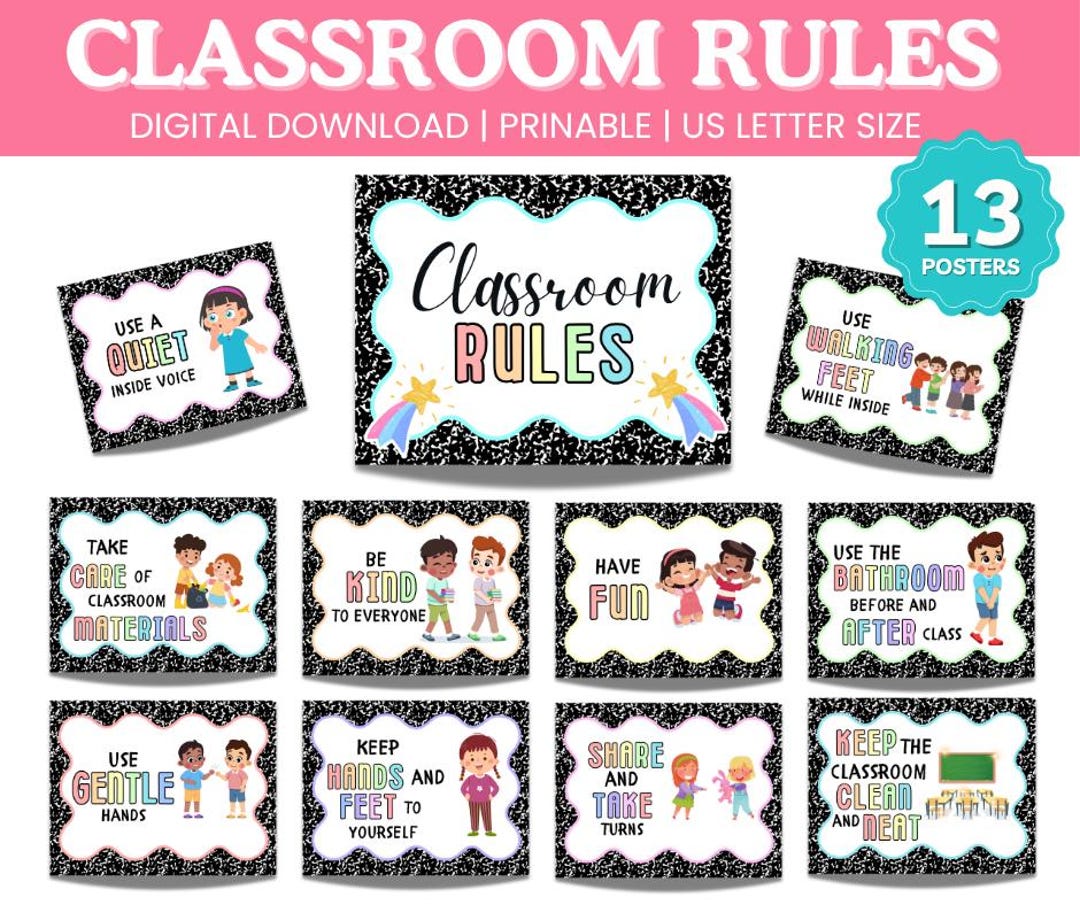 Composition Classroom Rules Printable Daycare Rules Classroom Rules ...