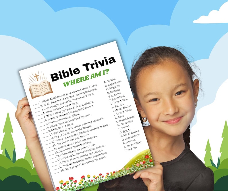 Bible Trivia for Adults, Sunday School Activities, Church Games, Senior ...