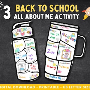 All About Me Printable | First Day of School Activity | Back-to-school ...