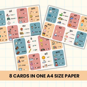 French Sounds Phonics Flashcards French Classroom French Phonetics 34 ...