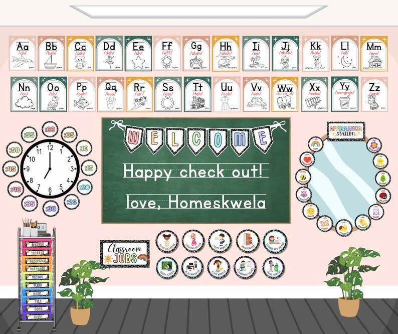 French Alphabet Posters & Flashcards | Boho Classroom Decor ...