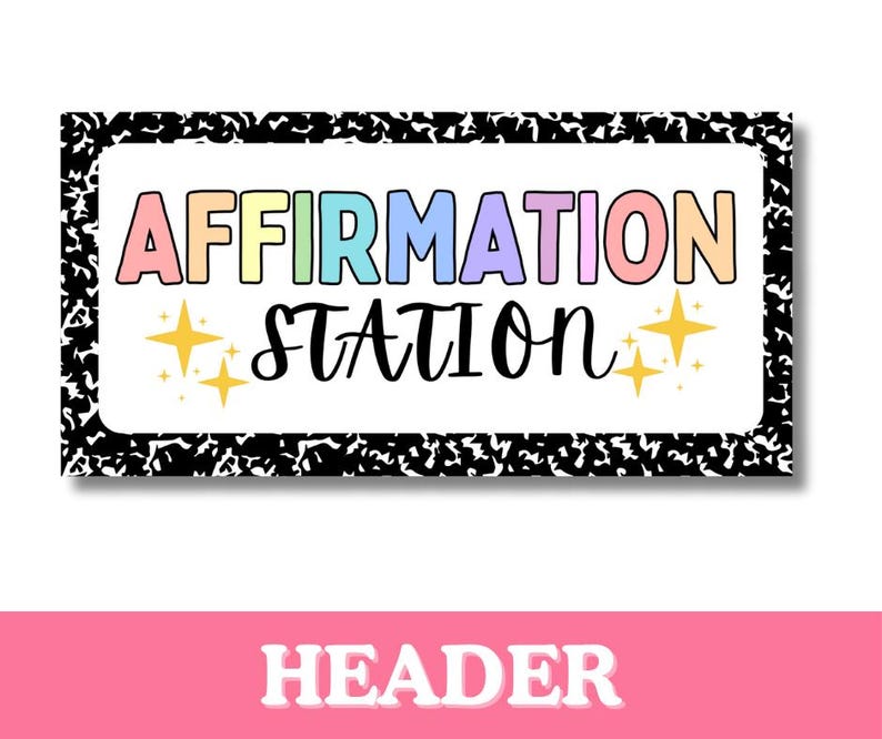 Printable Affirmations Station for Kids Positive Affirmations Decor ...