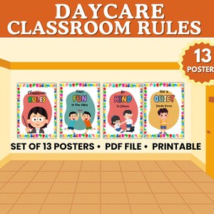 Classroom Rules Printable Daycare Rules Classroom Rules Daycare ...