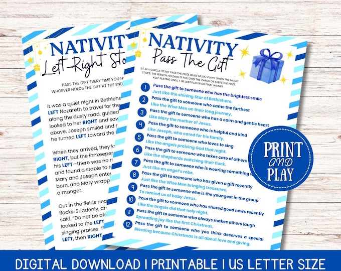 Nativity Left-right Game | Church Bible Games | Christmas Bible Games ...