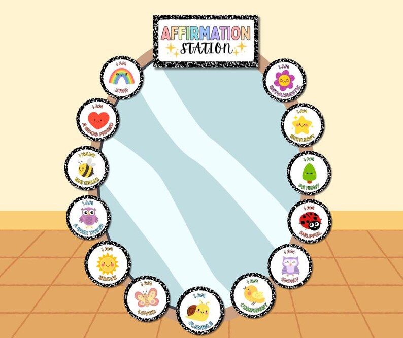 Printable Affirmations Station for Kids Positive Affirmations Decor ...