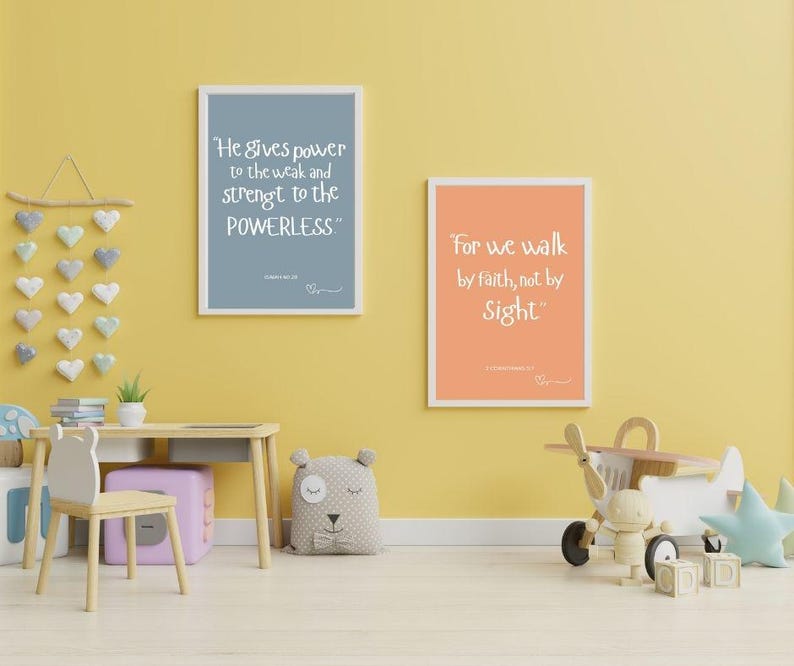Kids Bible Affirmations Printable Bible Verses for Children Christian ...