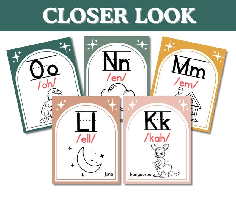 French Alphabet Posters & Flashcards | Boho Classroom Decor ...