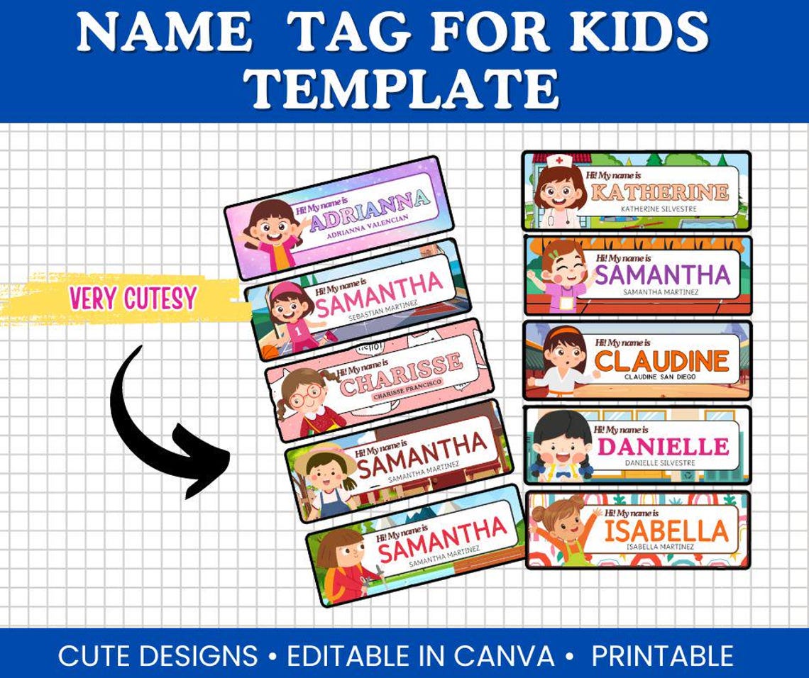 Editable Student Name Tags & Desk Labels – Pastel Cute Classroom ...