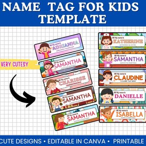 Editable Student Name Tags & Desk Labels – Pastel Cute Classroom ...