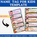 Editable Kids Name Tags: Pastel Classroom Labels (canva Template) - Etsy
