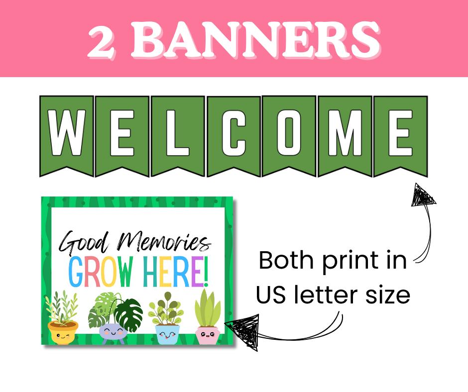 Plant Theme Botanical Welcome Back to School Classroom Door Decor ...