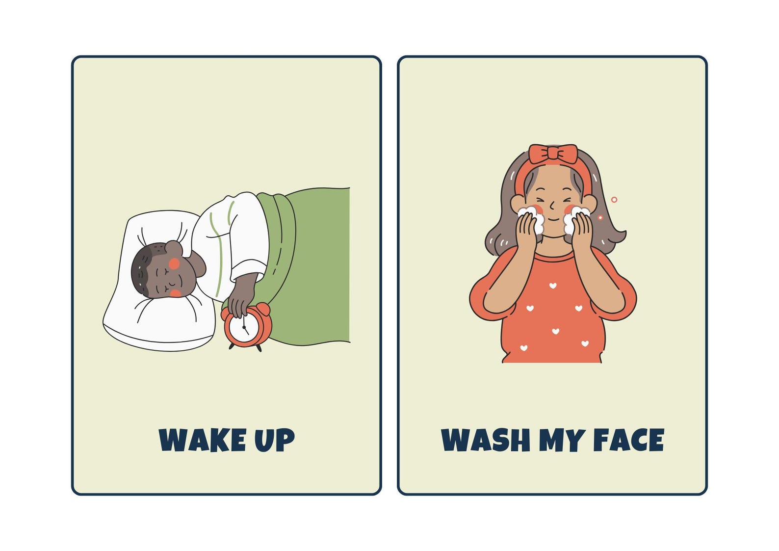 Daily Routine Flashcards for Kids | Montessori Visual Schedule ...