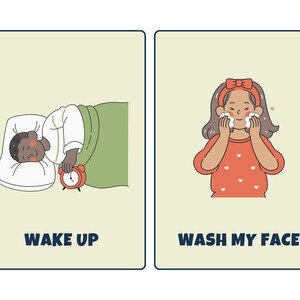 Daily Routine Flashcards for Kids | Montessori Visual Schedule ...