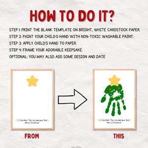 Christmas Handprint Craft Bundle, Christmas Handprint Art, Printable ...
