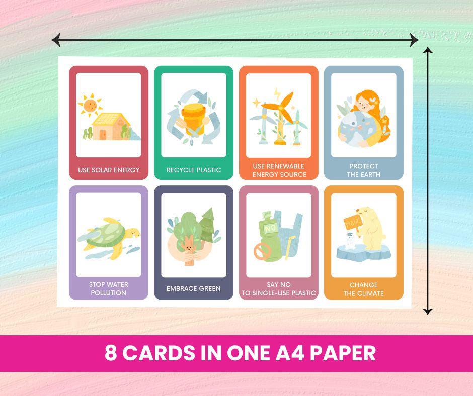 Earth Day Flashcards ,earth Day Kids Flashcards Cards ,homeschool ...