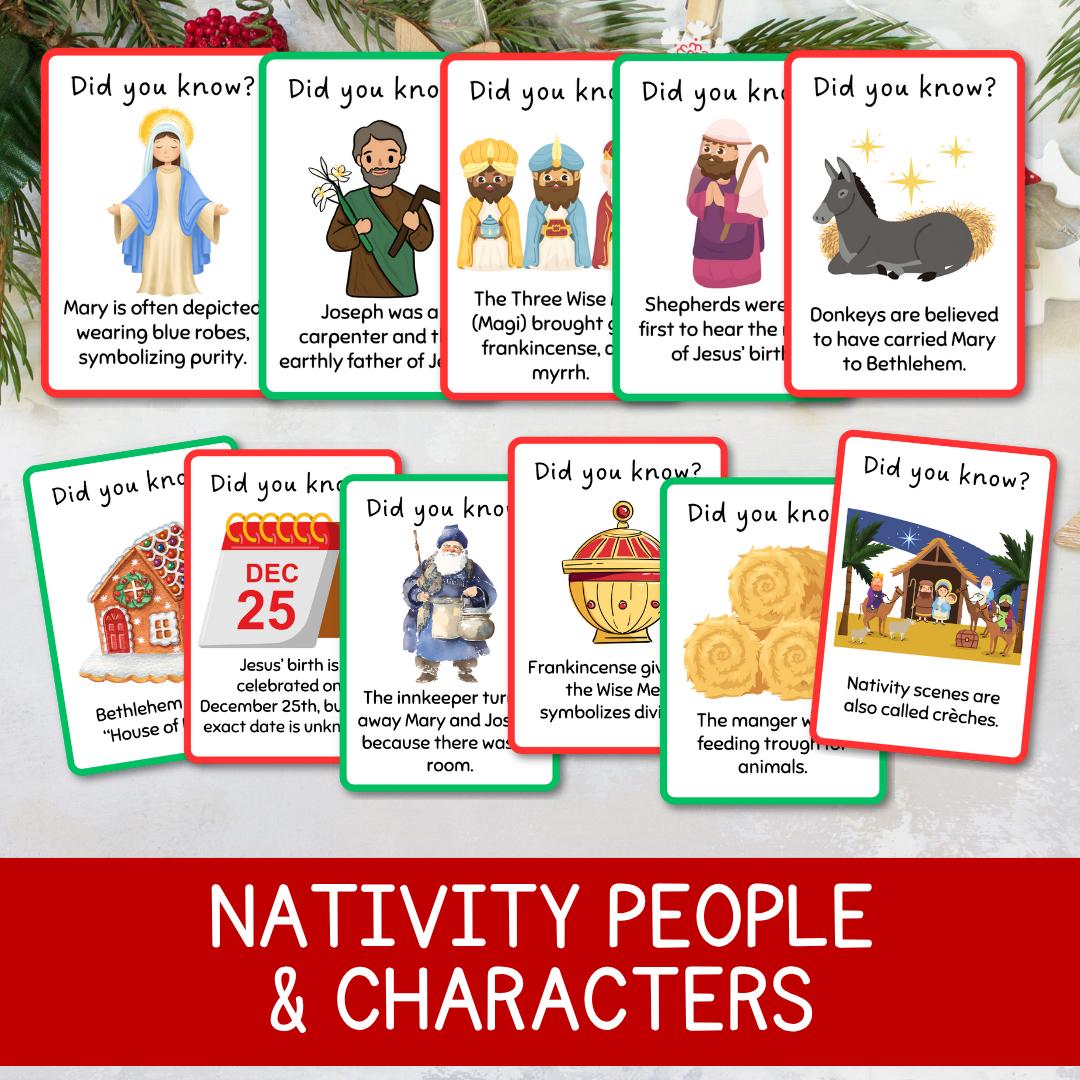 50 Christmas Facts Cards | Nativity & Holiday Symbols | Fun Christmas ...