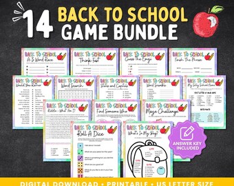 Back to School Games, Back to School Game Bundle, Back to School ...