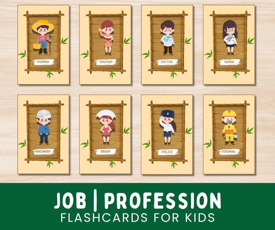 Professions and Occupations Flashcards for Kids, Community Helpers ...