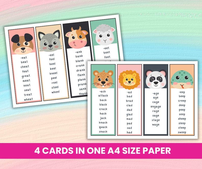 Learn to Read CVC Words, Phonics Cards Printable, Kindergarten Reading ...