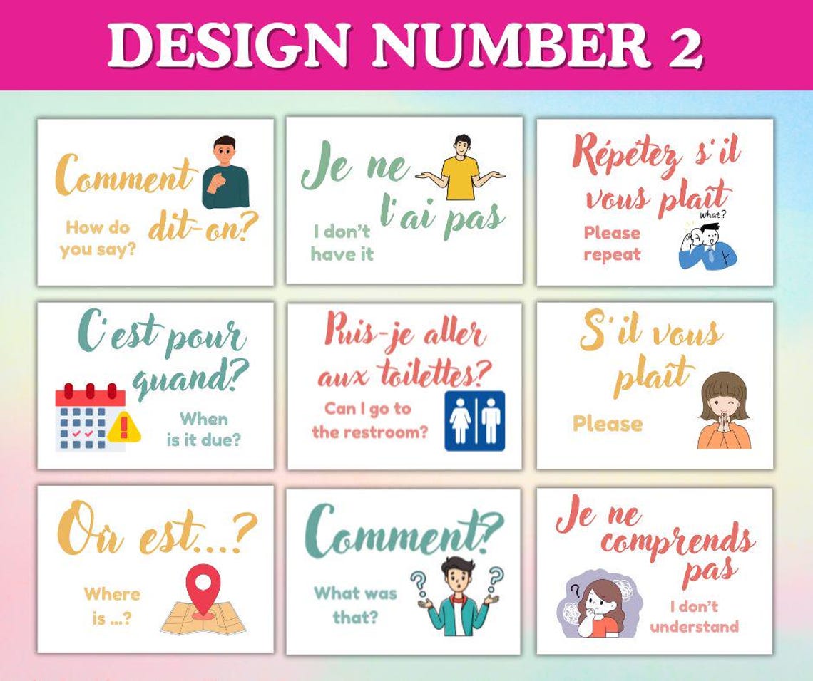 French Classroom Phrases Printable Poster Set – Colorful Bulletin Board ...