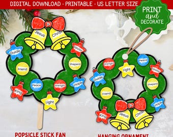 Christmas Bible Craft, Names of Jesus Sunday School Craft, Advent ...