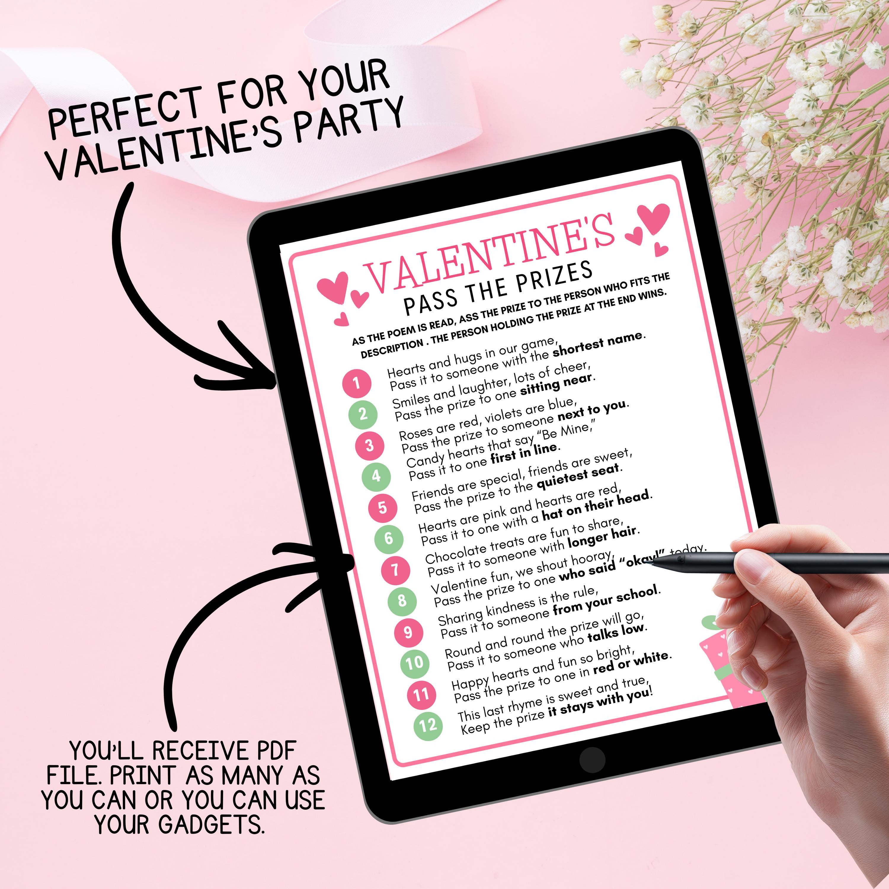 Valentines Pass the Prize Game, Valentines Pass the Present Game ...