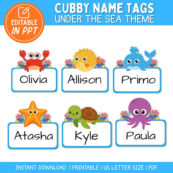 Cubby Labels - Etsy