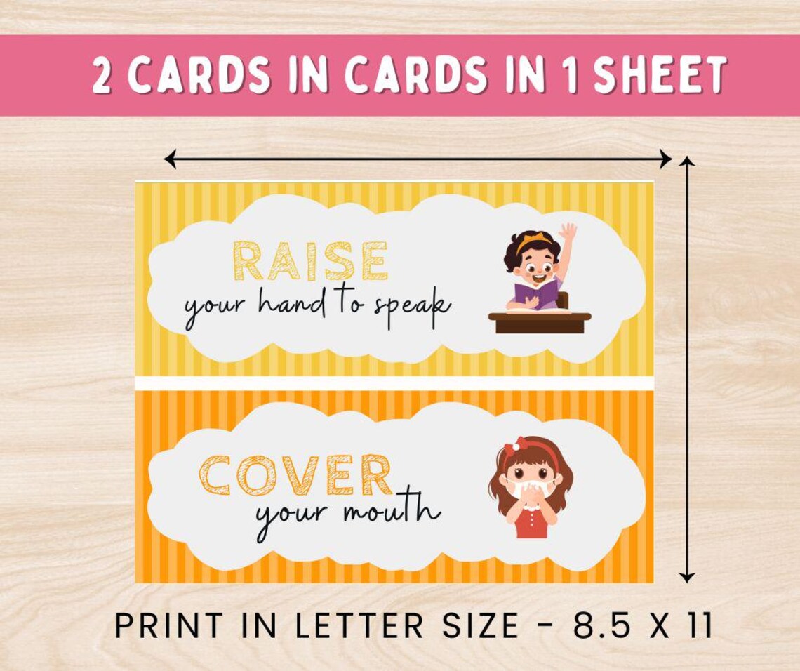 Printable Classroom Rules | Daycare Behavior Guidelines | Pre-k Rules ...