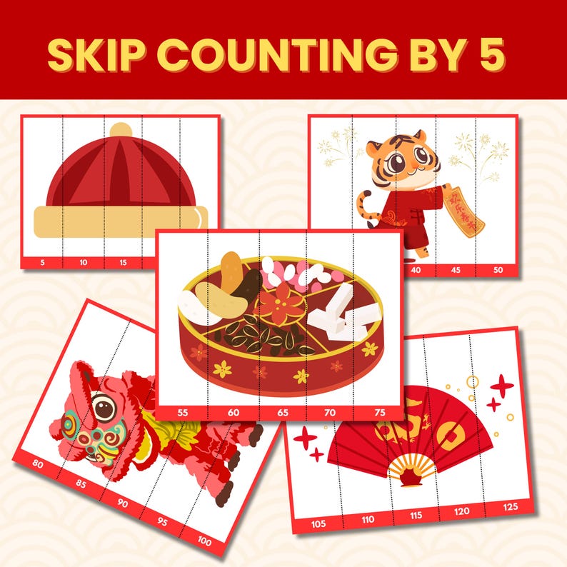 Chinese New Year Skip Counting Game 2026 Year of the Horse Activity ...