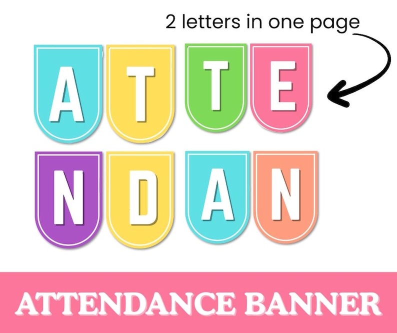 Editable School Attendance Chart Bulletin Board: K-6 Classroom Decor - Etsy