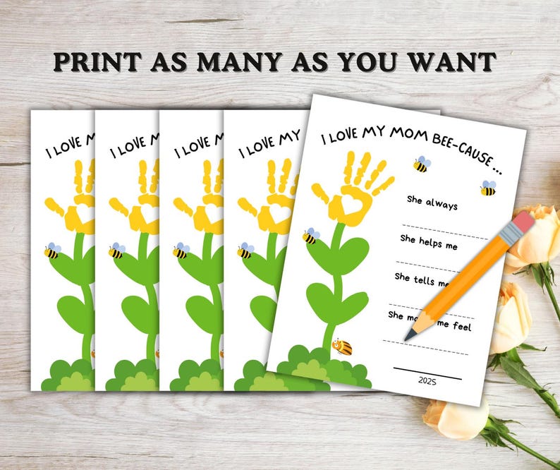 Handprint Garden Craft for Mother's Day | Printable Keepsake for Kids ...