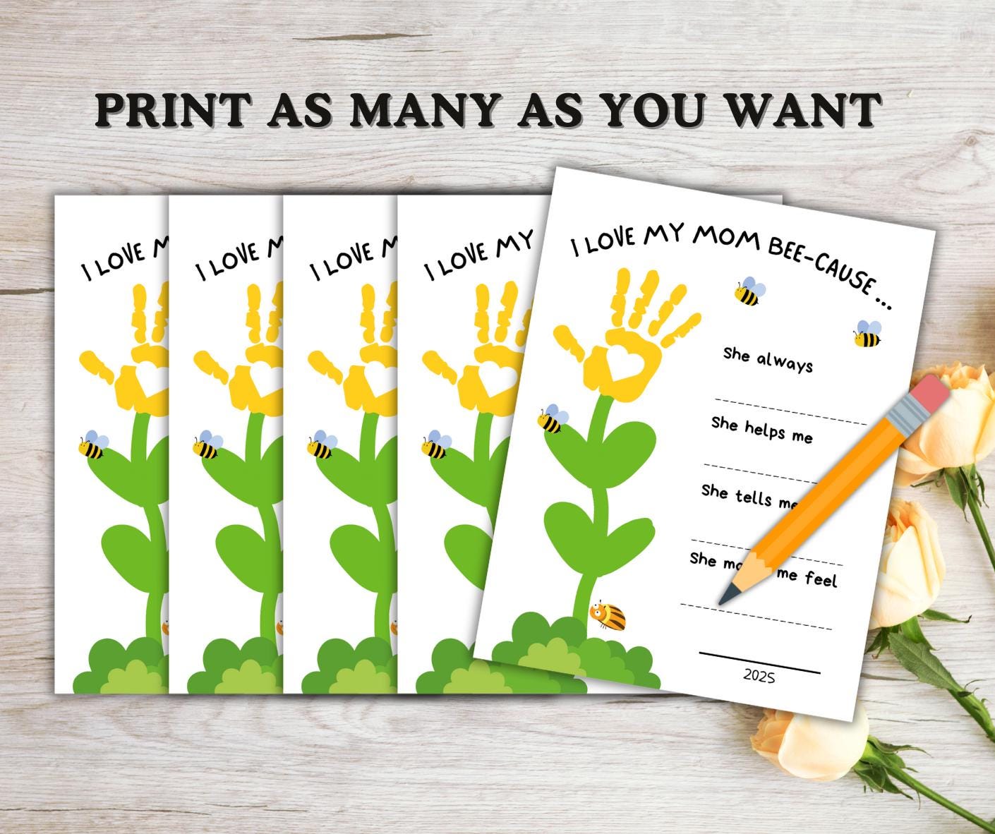 Handprint Garden Craft for Mother's Day | Printable Keepsake for Kids ...