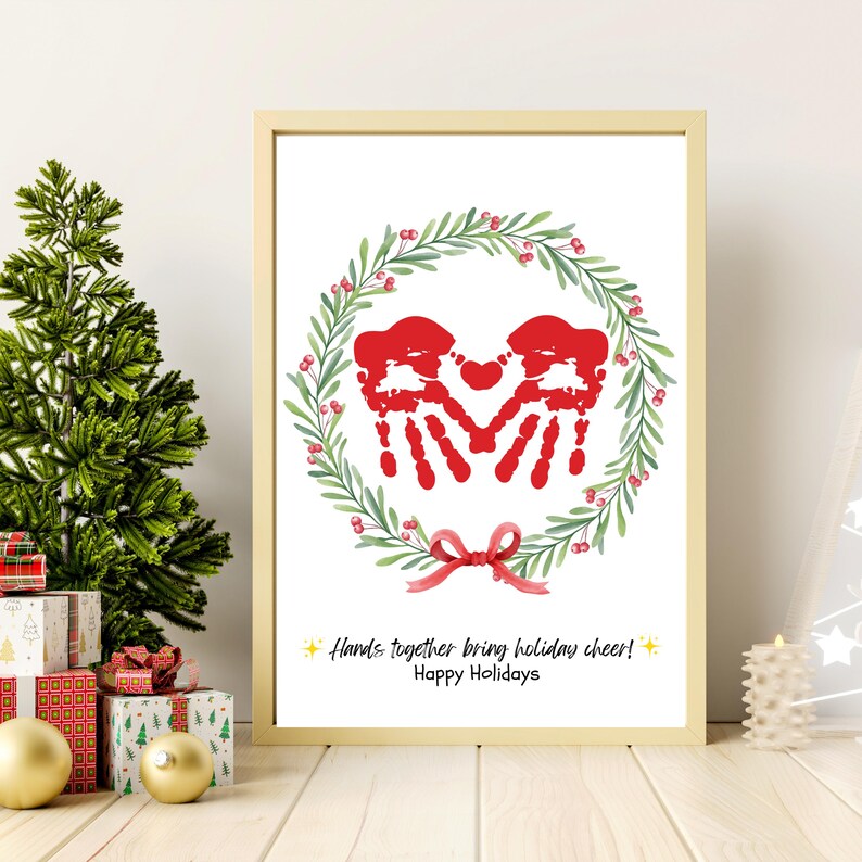 Christmas Handprint Craft Bundle, Christmas Handprint Art, Printable ...
