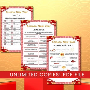 Chinese New Year Games Bundle, Chinese New Year Games for Families ...