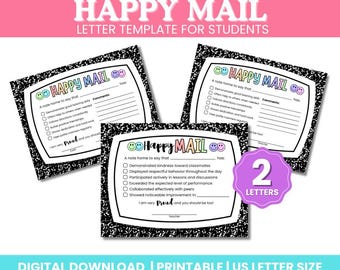 Happy Mail Positive Notes | Parent Communication | Teacher Feedback - Etsy