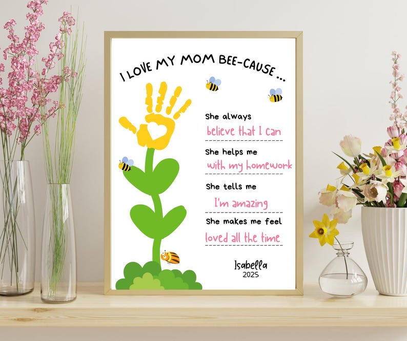 Handprint Garden Craft for Mother's Day | Printable Keepsake for Kids ...