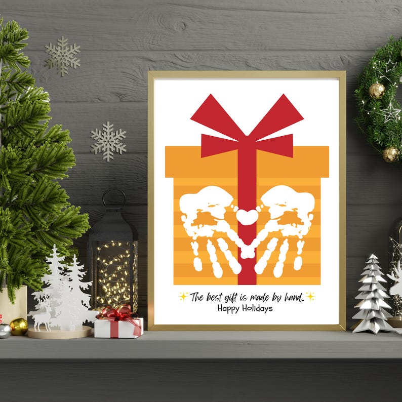 Christmas Handprint Craft Bundle, Christmas Handprint Art, Printable ...