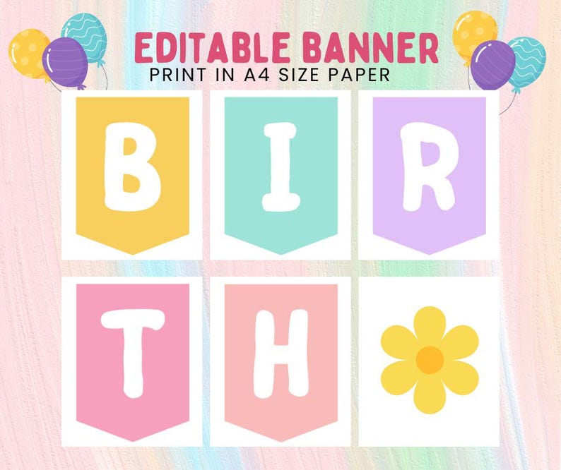 Editable Classroom Birthday Display – Bright Pastel Decor for Classroom ...