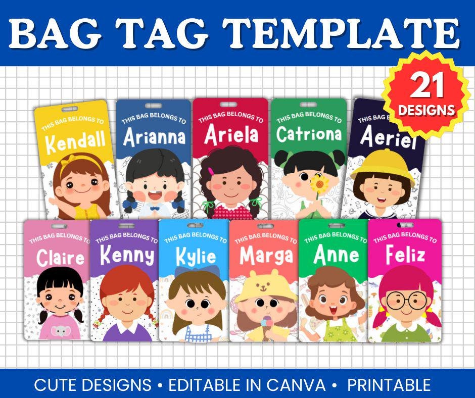 Luggage Tag Template For Kids