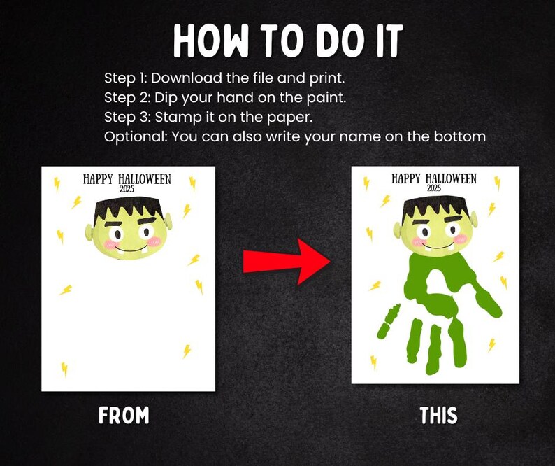 Halloween Handprint Art Bundle, Printable Handprint Crafts, Ghost ...