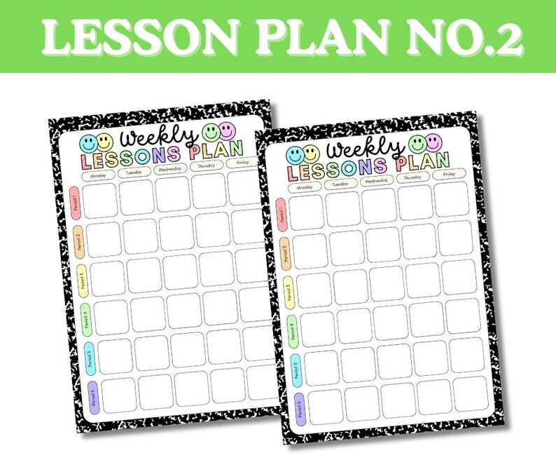 Simple Weekly Lesson Plan Template-preschool/kindergarten-instant ...
