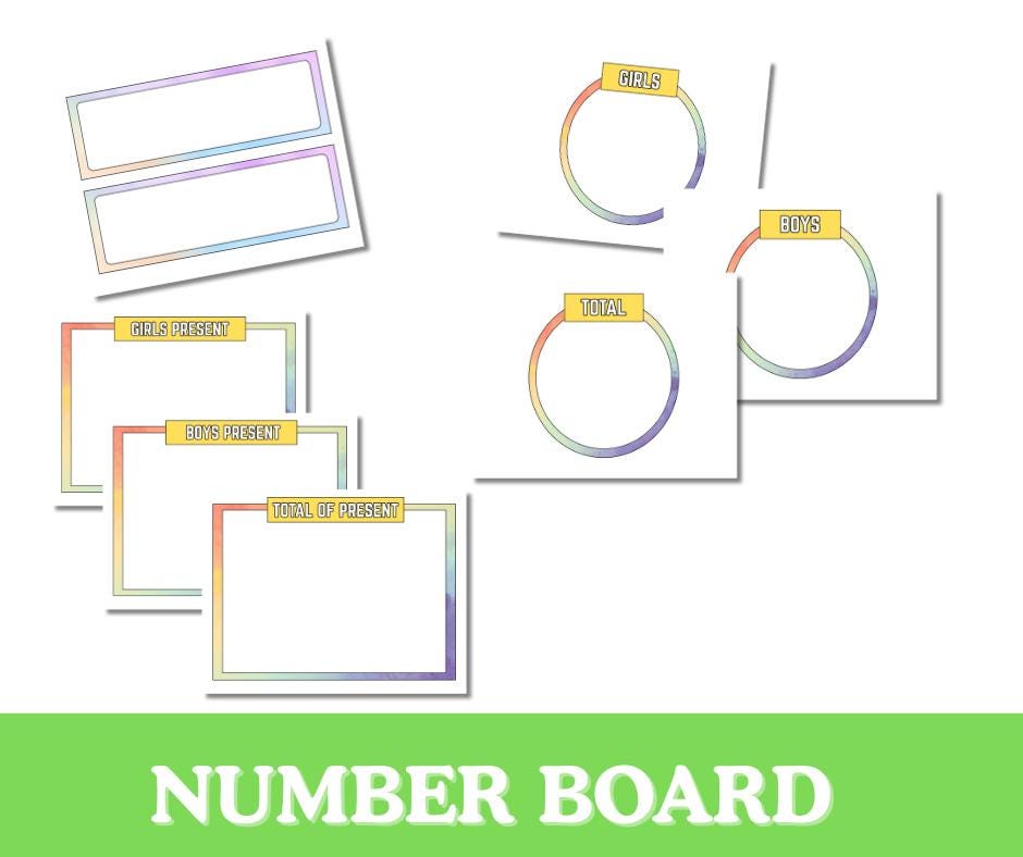 Editable School Attendance Chart Bulletin Board: K-6 Classroom Decor - Etsy
