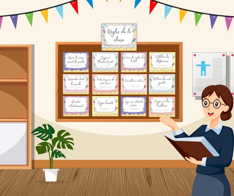 French Printable/editable Classroom Rules | Daycare Behavior Guidelines ...