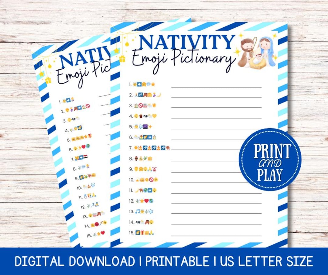 Nativity Emoji Game Church Bible Games Christmas Bible Games Bible ...
