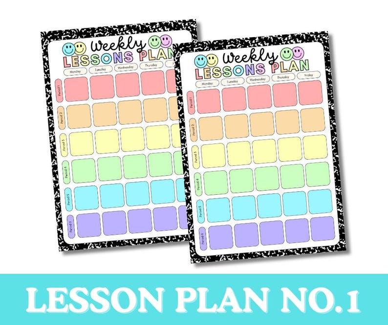 Simple Weekly Lesson Plan Template-preschool/kindergarten-instant ...