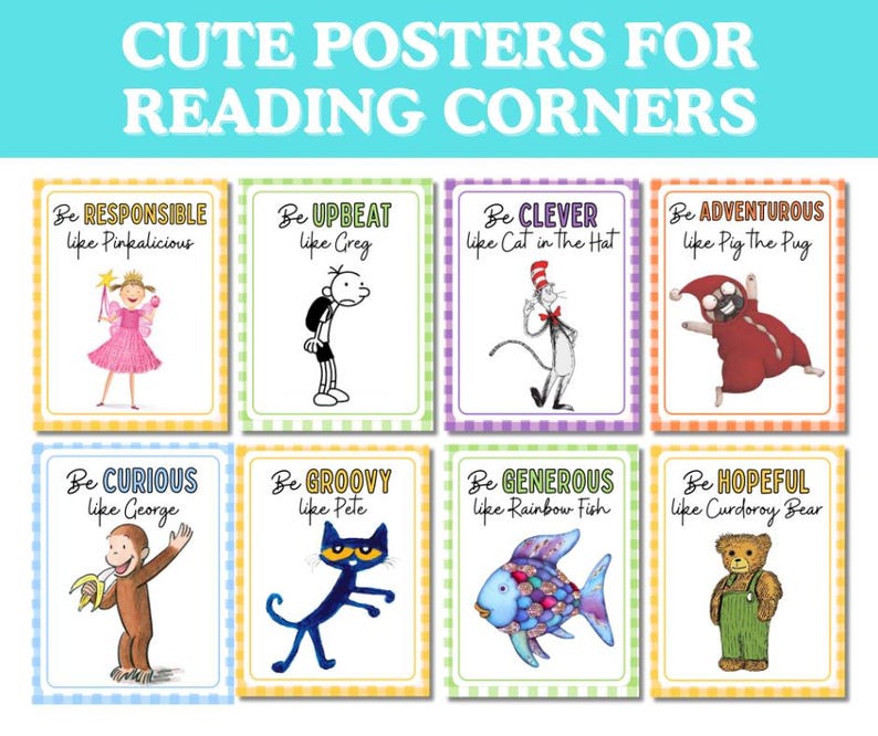 Favorite Primary Book Character Positive Affirmation Quotes Printable ...