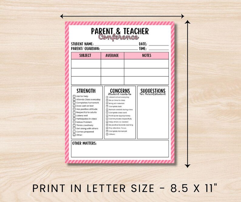 Parent-teacher Conference Forms Bundle Lesson Plans School Templates ...