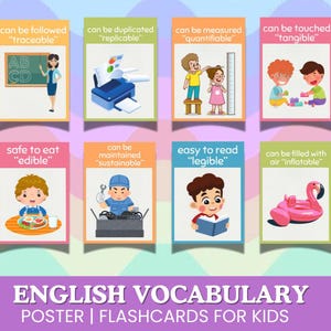 English Grammar Poster Set – Printable Vocabulary Decor for Classroom ...